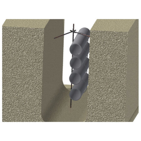 Stiffy Fig 450 Single Column Trench Rack | Slab-on-Grade | CEAS