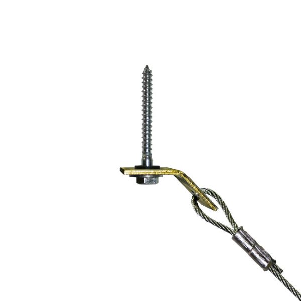 Wedgy Fig 644 with AB 45° Clip Hex Lag | Wood Cable Supports | CEAS